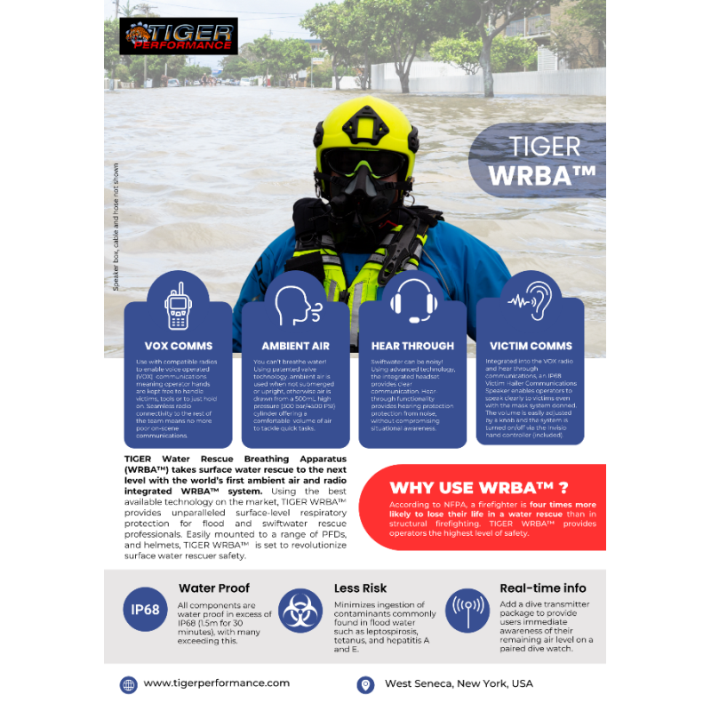 Tiger Water Rescue Breathing Apparatus (WRBA)