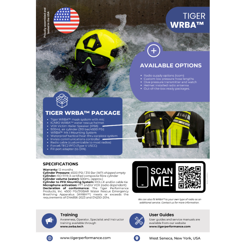 Tiger Water Rescue Breathing Apparatus (WRBA)